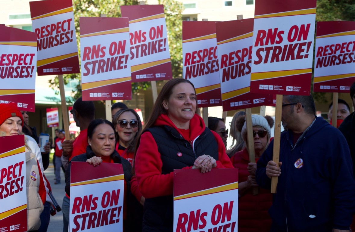 Registered nurses strike in San Joaquin County, picket General Hospital ...